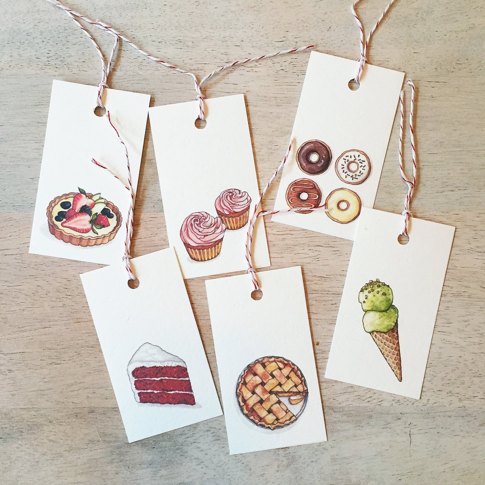 Desserts: Gift Tags / Party Favors / Birthdays / Valentines / | Etsy