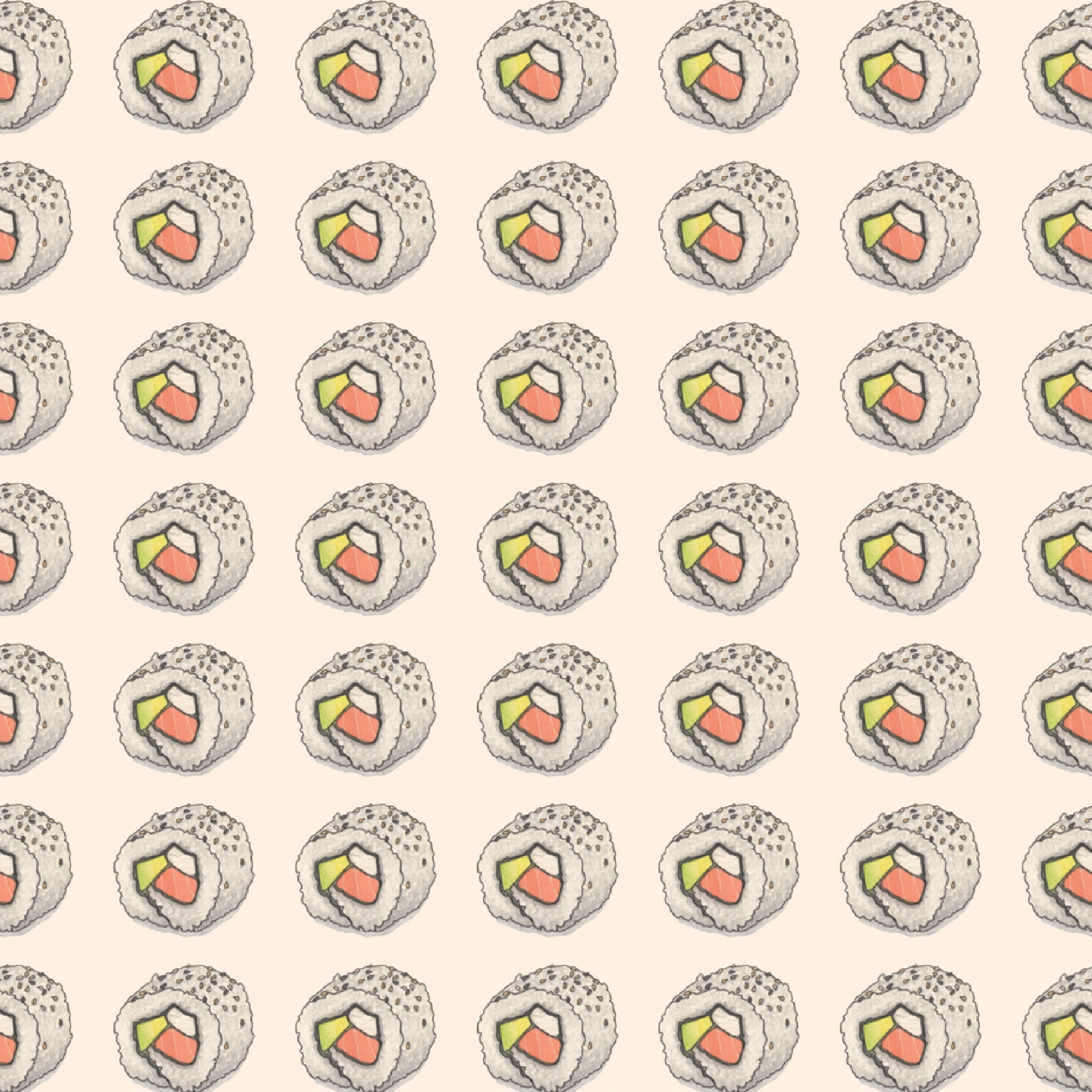 Sushi Maki : Gift Wrap Paper 13x19 Sheet / Birthday / - Etsy
