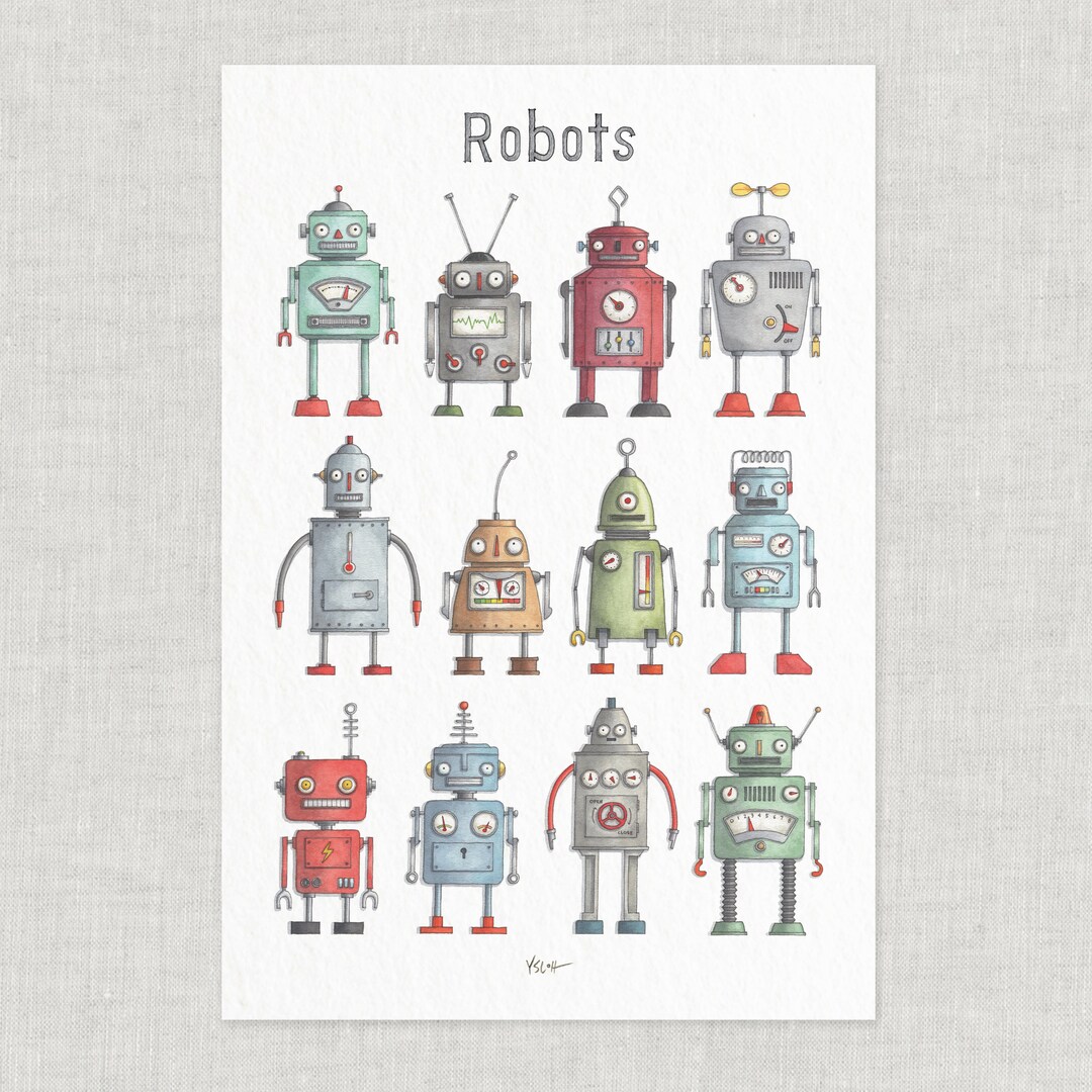 Robots: Poster / Robot / Vintage Toy / Retro - Etsy
