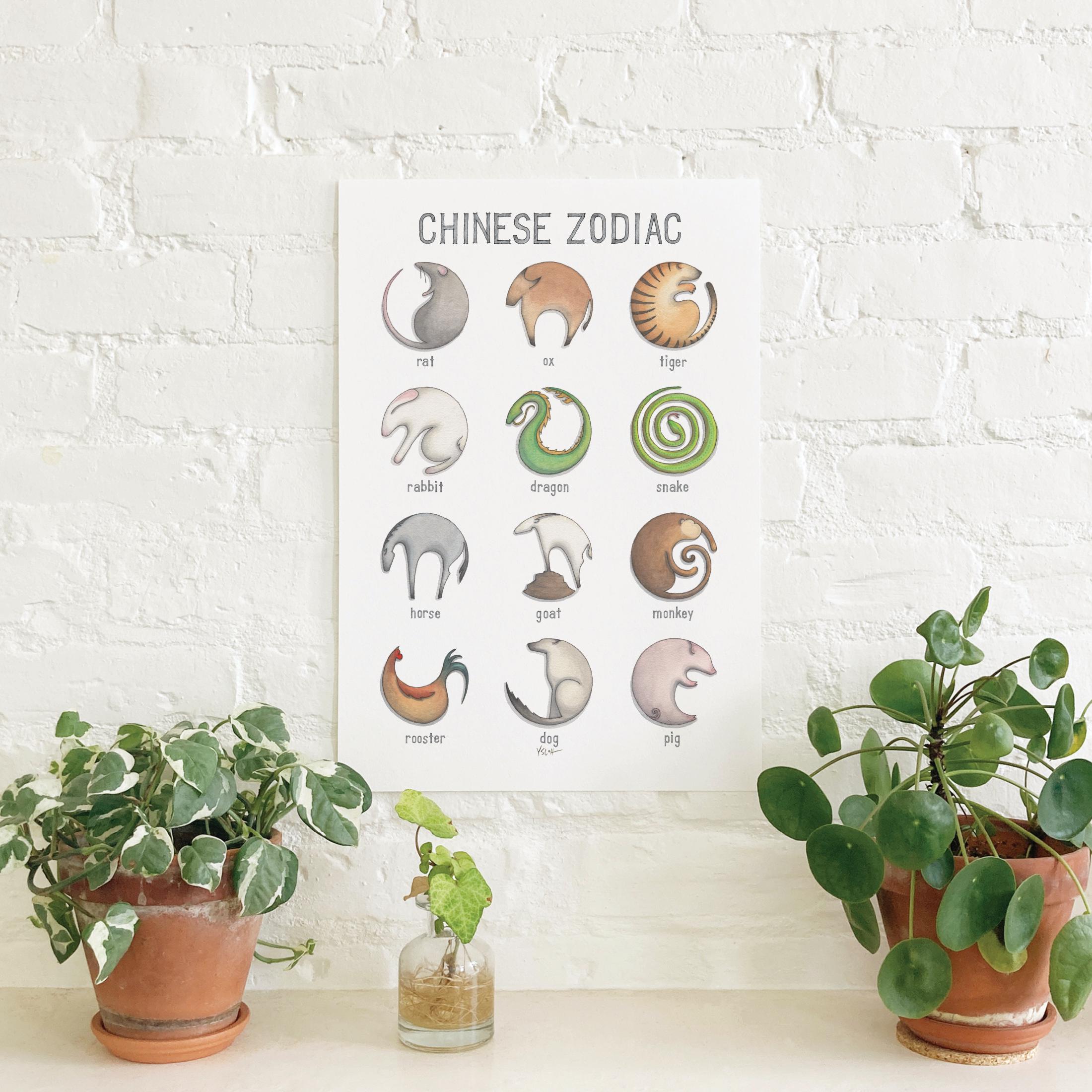 Chinese Zodiac Animals Poster
