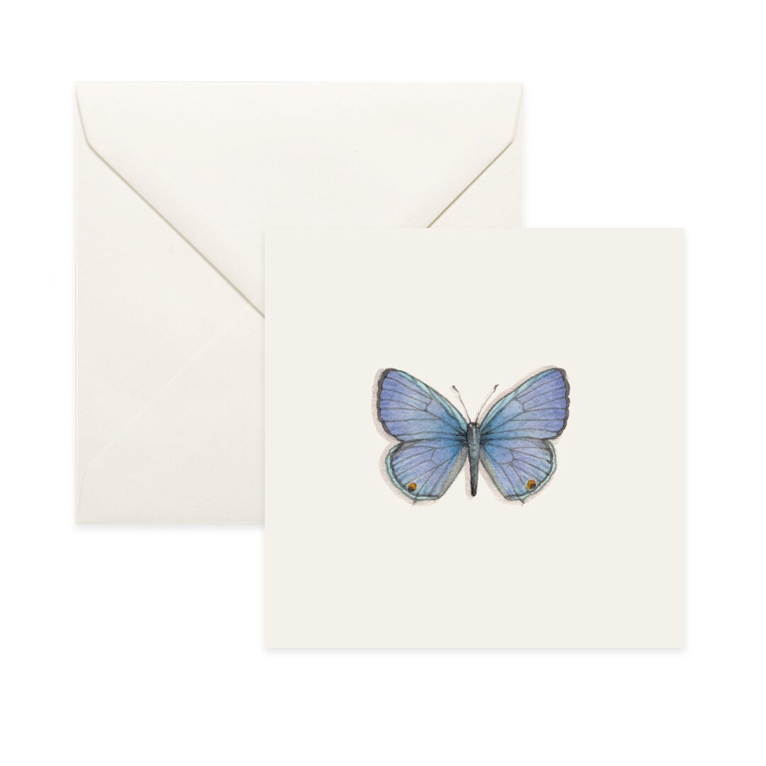 Butterflies: Xerces Blue / Notecard / Thank You Card / Message Card ...