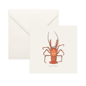 Lobsters: Squat / Lobster / Notecard / Thank You Card / Message Card ...