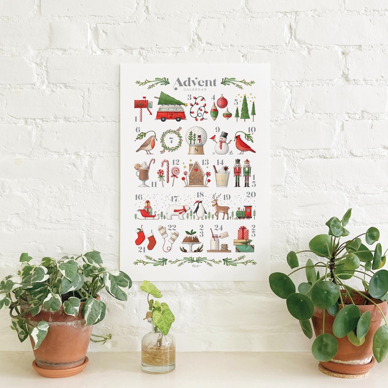 Advent Calendar: Poster / Illustrations / Art Print / Home Decor ...