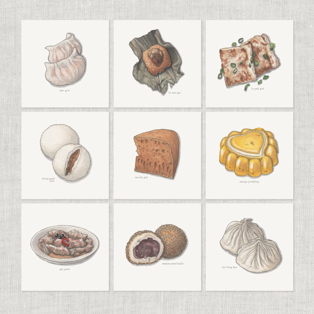 Dim Sum (2 of 3): Notecard / Thank You Card / Message Card / Birthday ...