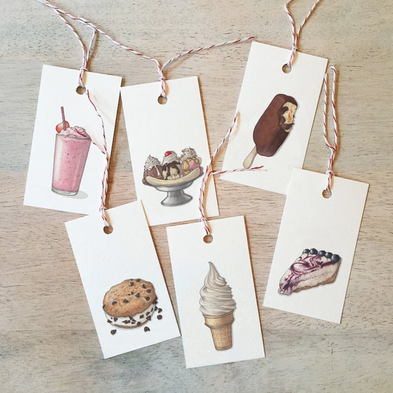 Ice Cream: Gift Tags / Parties / Birthday / Favors / Culinary | Etsy