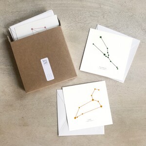 Zodiac Constellations: Cards Box Set / Notecards / Flat Cards ...
