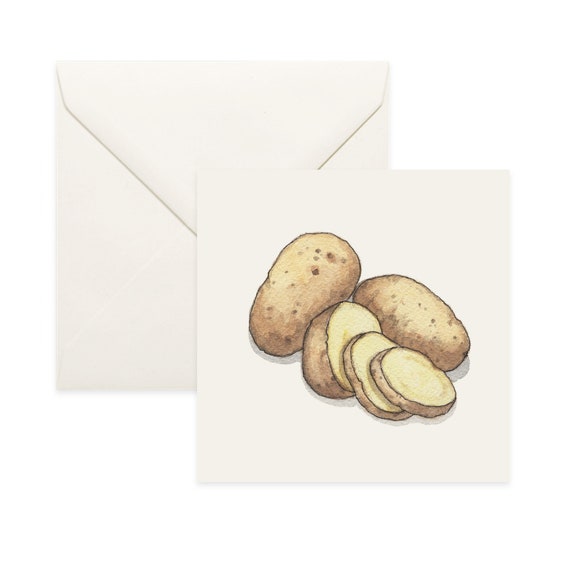 Vegetables: Potatoes / Potato / Spud / Notecard / Thank You | Etsy