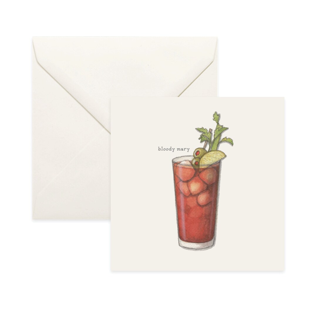 Cocktails (1 of 3): Notecard / Thank You Card / Message Card / Food ...