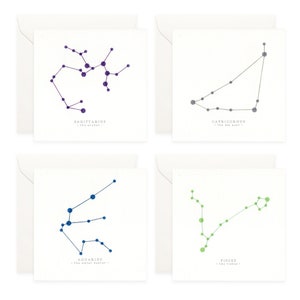 Zodiac Constellations: Cards Box Set / Notecards / Flat Cards ...