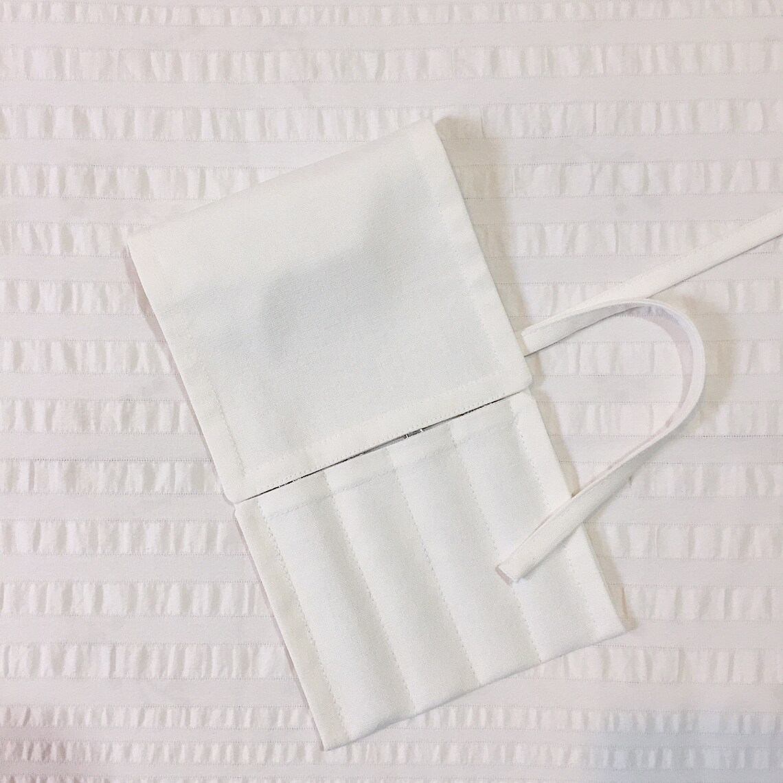 Zero Waste Cutlery Wrap White Travel Utensil Wrap Lunch | Etsy