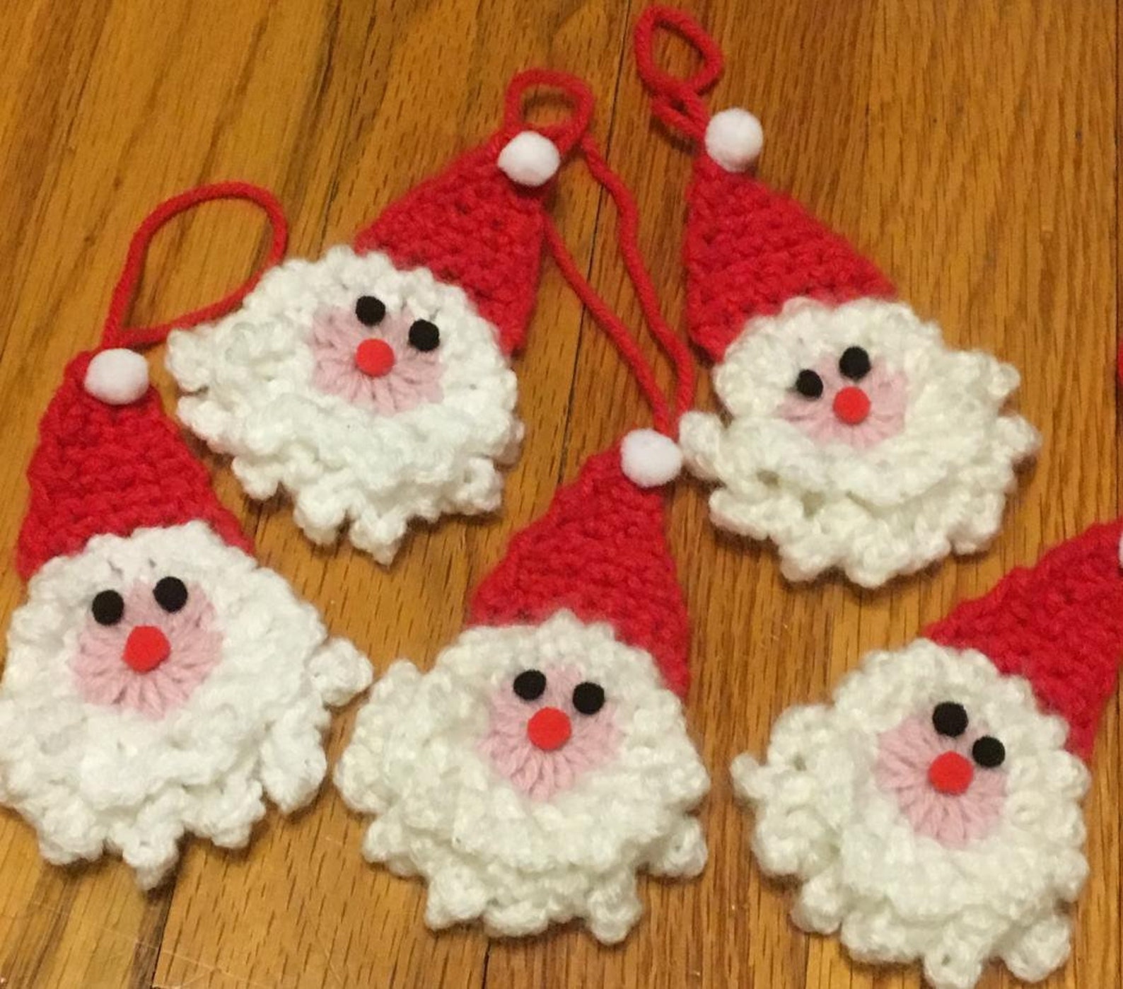 Crochet Santa" PATTERN Only", Santa Clause Ornament, Christmas Tree ...