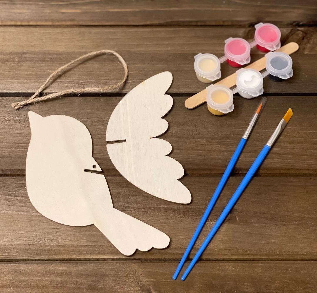 Red Bird DIY Complete Craft Kit, Art Kit, Paint Kit, Cardinal Craft for ...