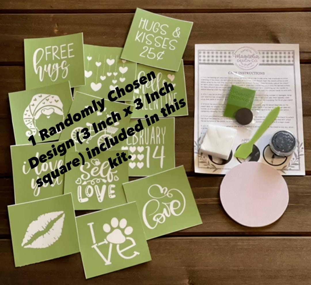 DIY Valentine Try Me Kit, Valentines Minis, 3 Inch Chalk Circle Magnet ...