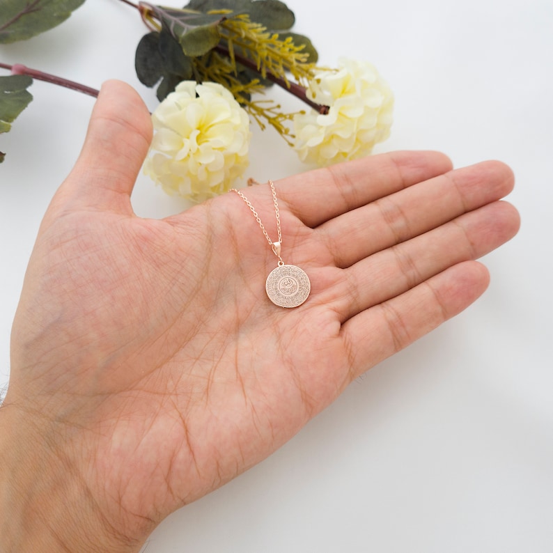 Ayatul Kursi Necklace 14K Gold Ayat Al-kursi Pendant Allah - Etsy UK