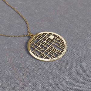 Personalized Map Necklace, Necklace Map Coordinates, Custom Map ...