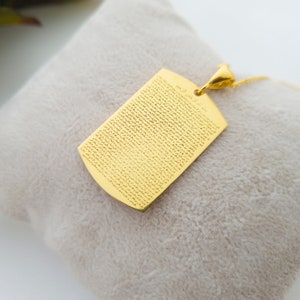 Islamic Prayer Amulet, 14K Solid Gold, Tawiz, Taweez, Islamic Amulet ...