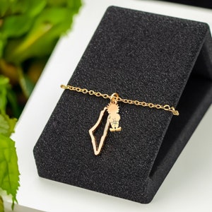 Hanzala Necklace, Palestine Outline Necklace, Tiny Palestine Outline ...