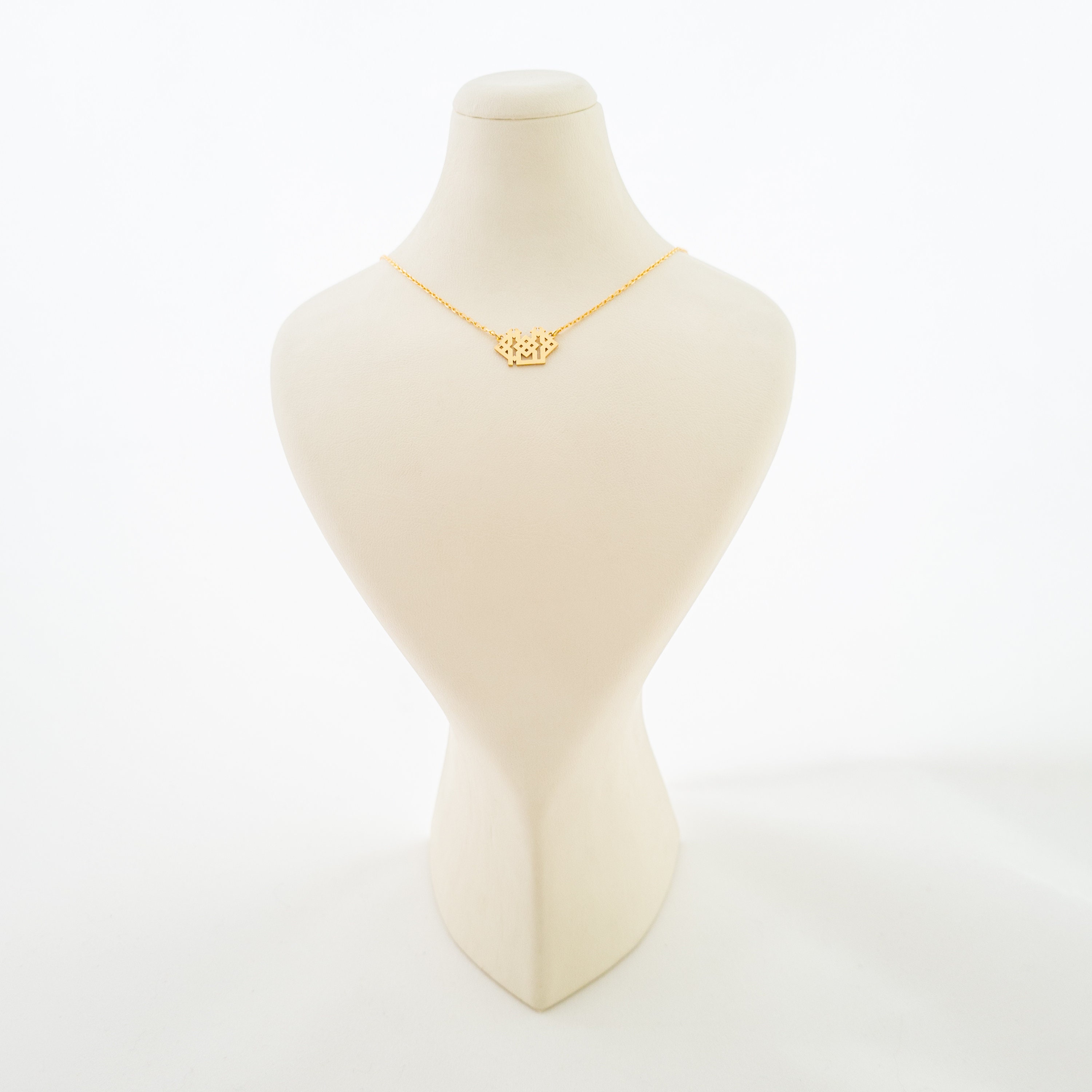 Kufi Allah necklace 14k solid gold Allah necklace Islamic | Etsy