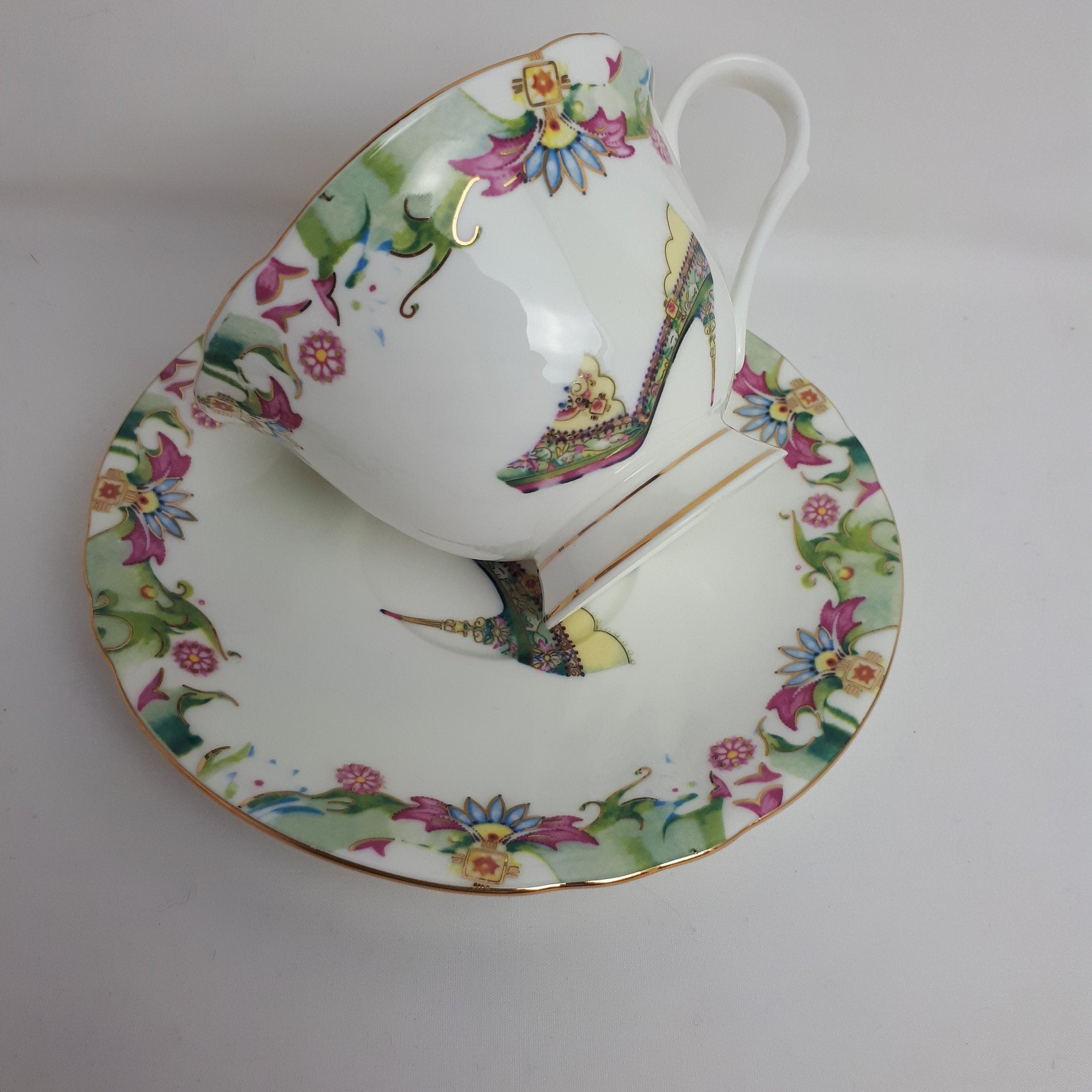 Royal Elfreda Porcelain Tea Cup Set Design by Allison L.L - Etsy UK