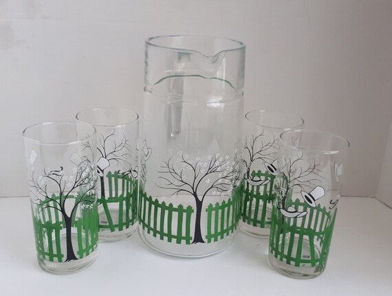 Vintage Rastal Glass Pitcher Drinks Water Jug Set 5 Pieces | Etsy