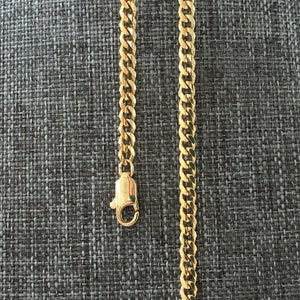 Gold Chain Necklace 20 Gold Chain Necklace 3.7 Mm - Etsy