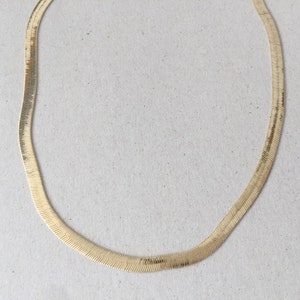 Gold Chain Necklace Thick 4.5mm Herringbone Chain Shiny | Etsy