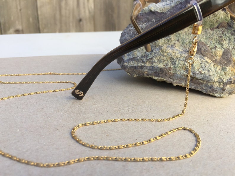 Gold Eyeglass Chain Gold Sunglasses Chain 14k Gold Plated Etsy