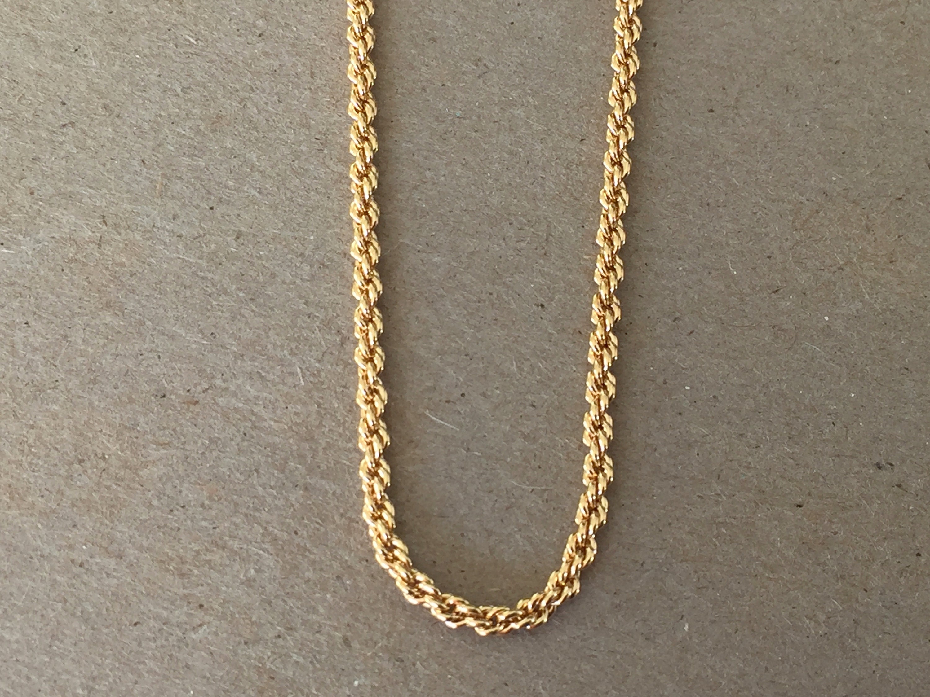 Rope Chain Necklace 26 Gold French Rope Chain | Etsy