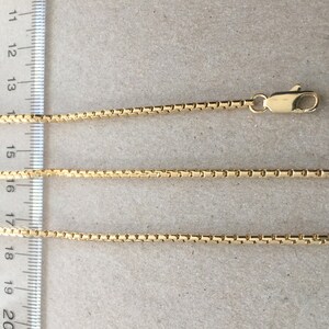 Gold Box Chain Anklet Thick Gold Chain 2.2mm Round Box | Etsy