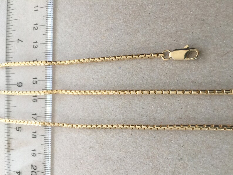 Gold Box Chain Anklet Thick Gold Chain 2.2mm Round Box - Etsy