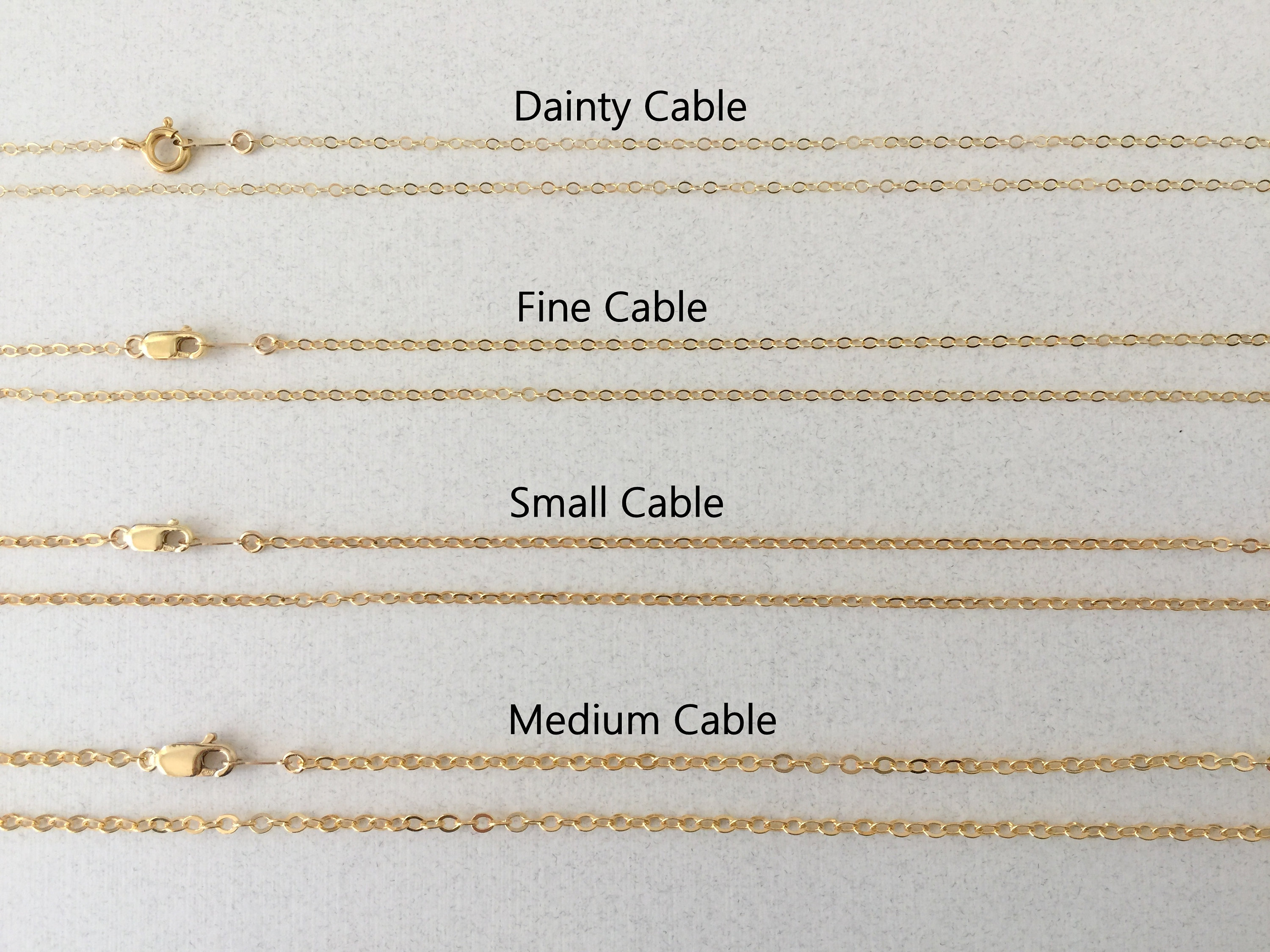 Gold Long Cable Chain Necklace 14k Gold Filled Plain Simple | Etsy