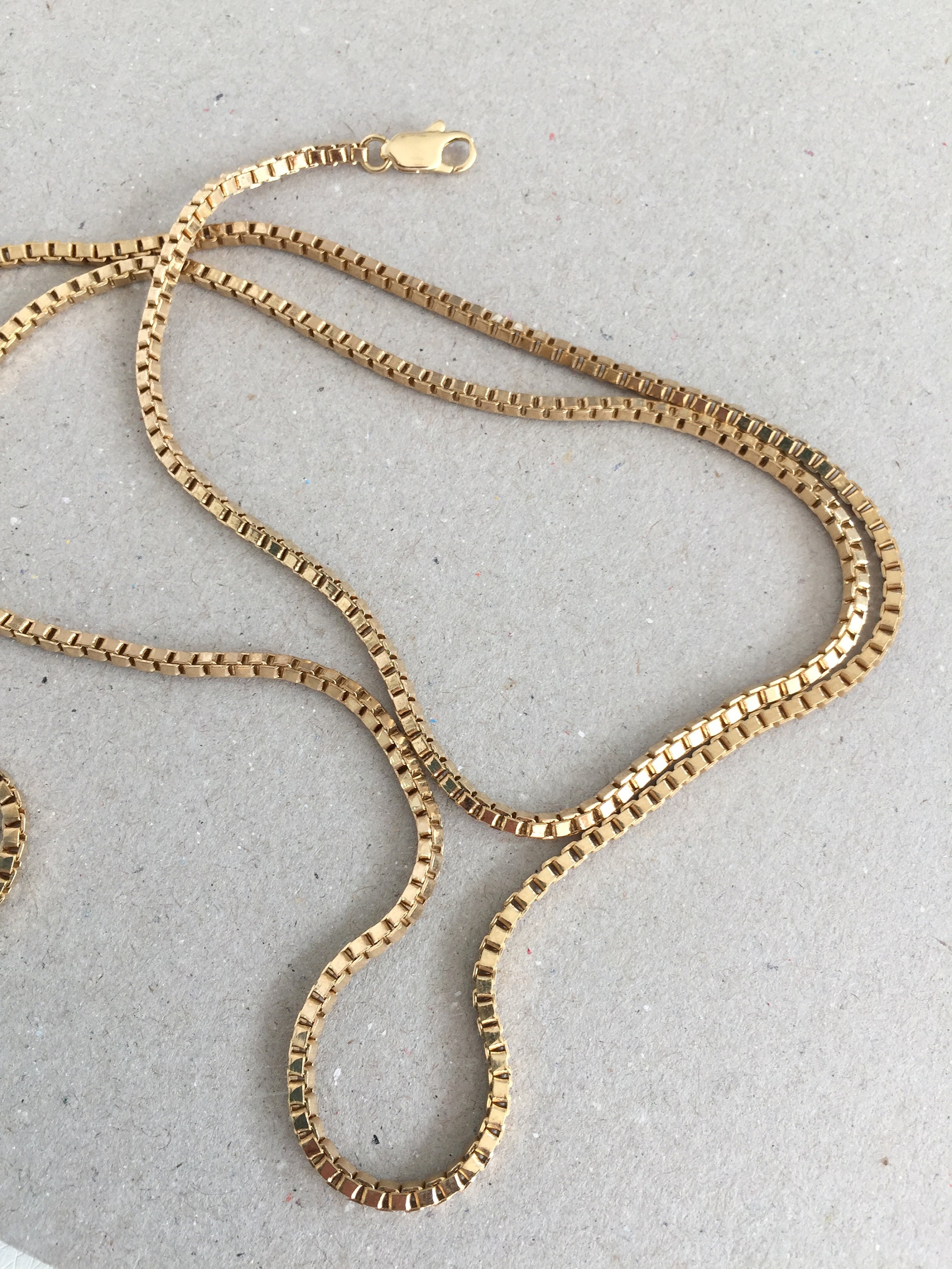 Gold Box Chain Necklace Thick Gold Chain 2.2mm Box Chain - Etsy