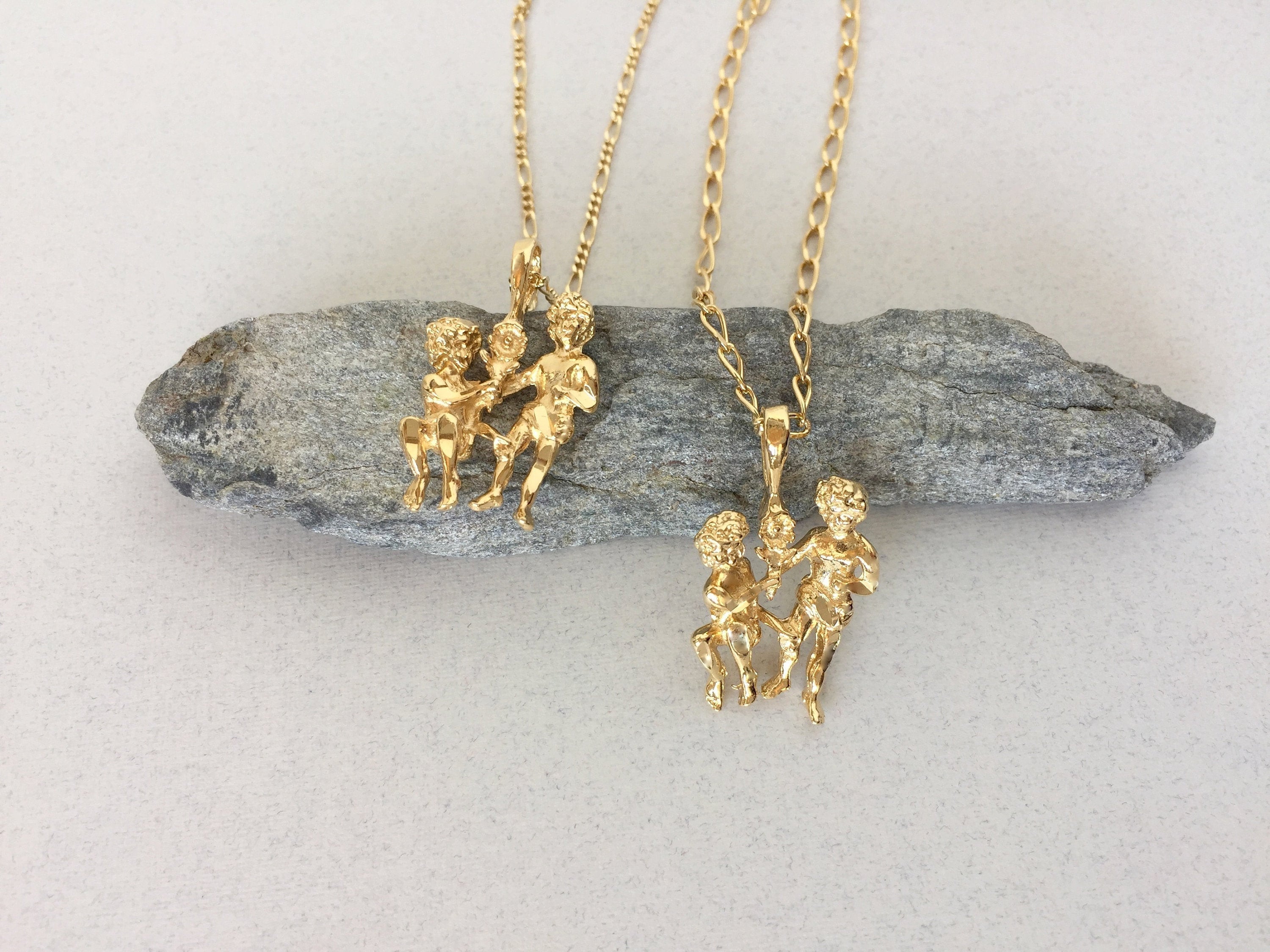 Gemini Pendant Necklace Gold Zodiac Astrological Sign May 21 - Etsy UK