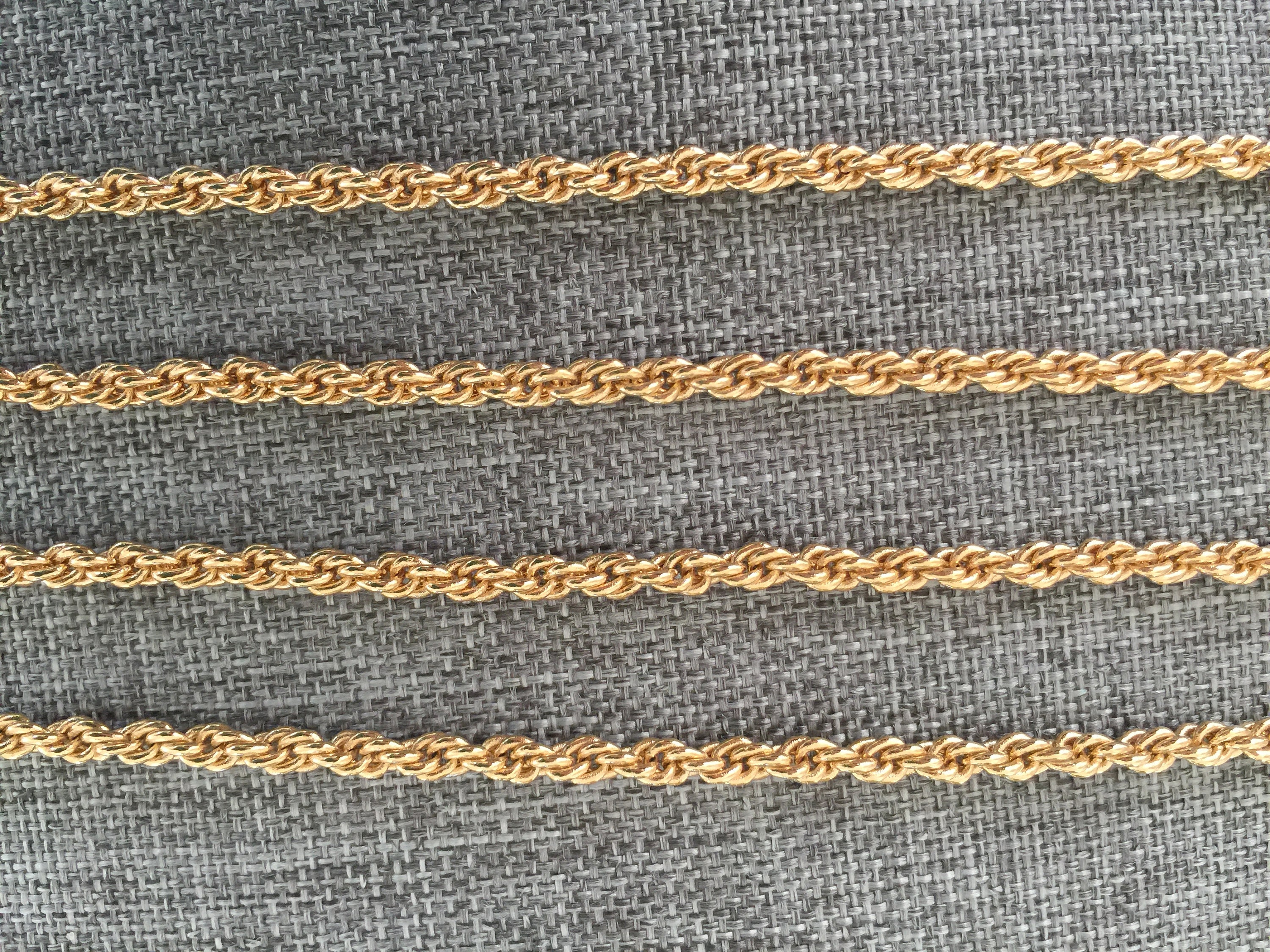 Rope Chain Necklace Gold French Rope Chain Men's Chain - Etsy