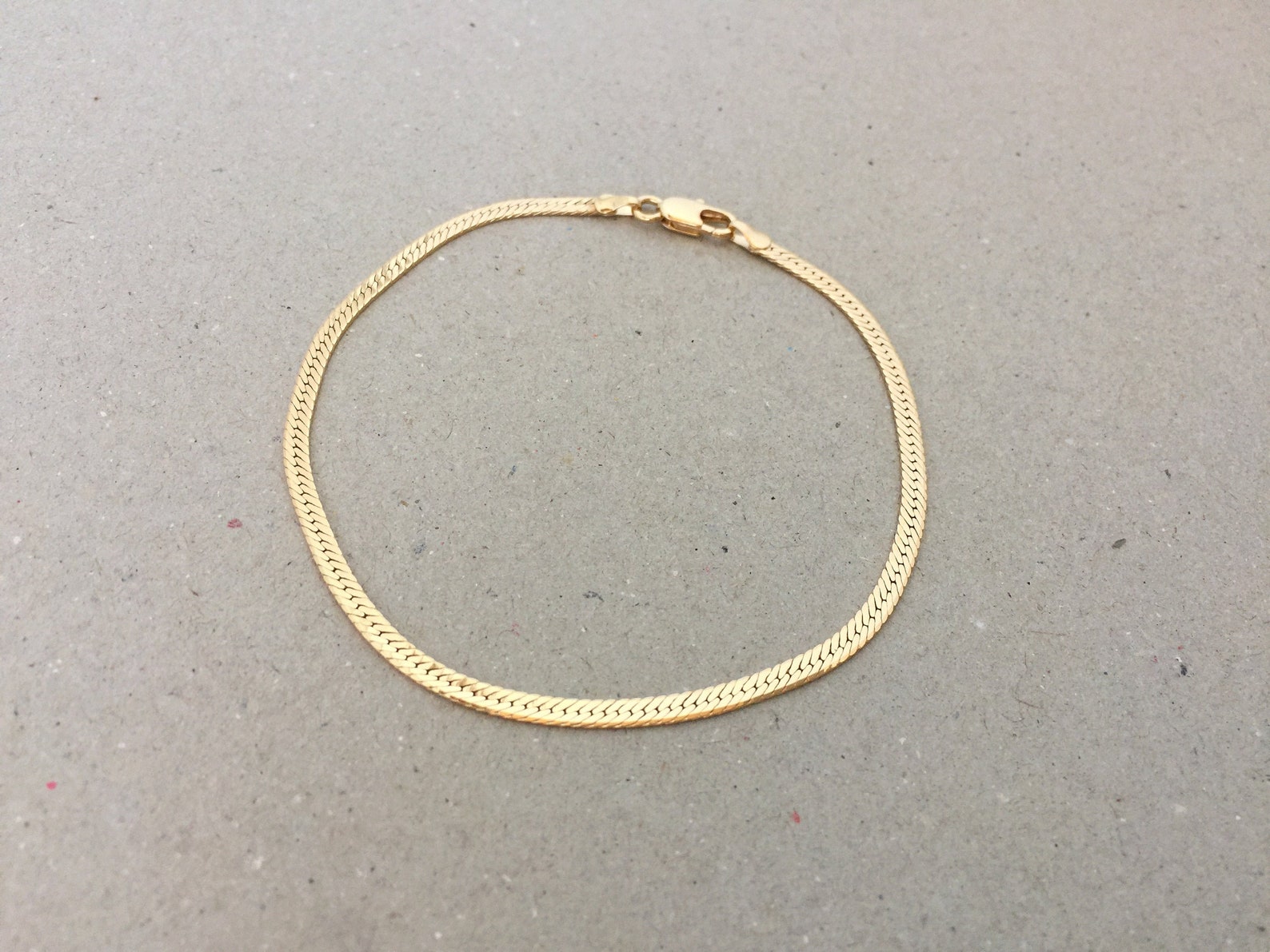Herringbone Ankle Bracelet Skinny Gold Herringbone Anklet - Etsy