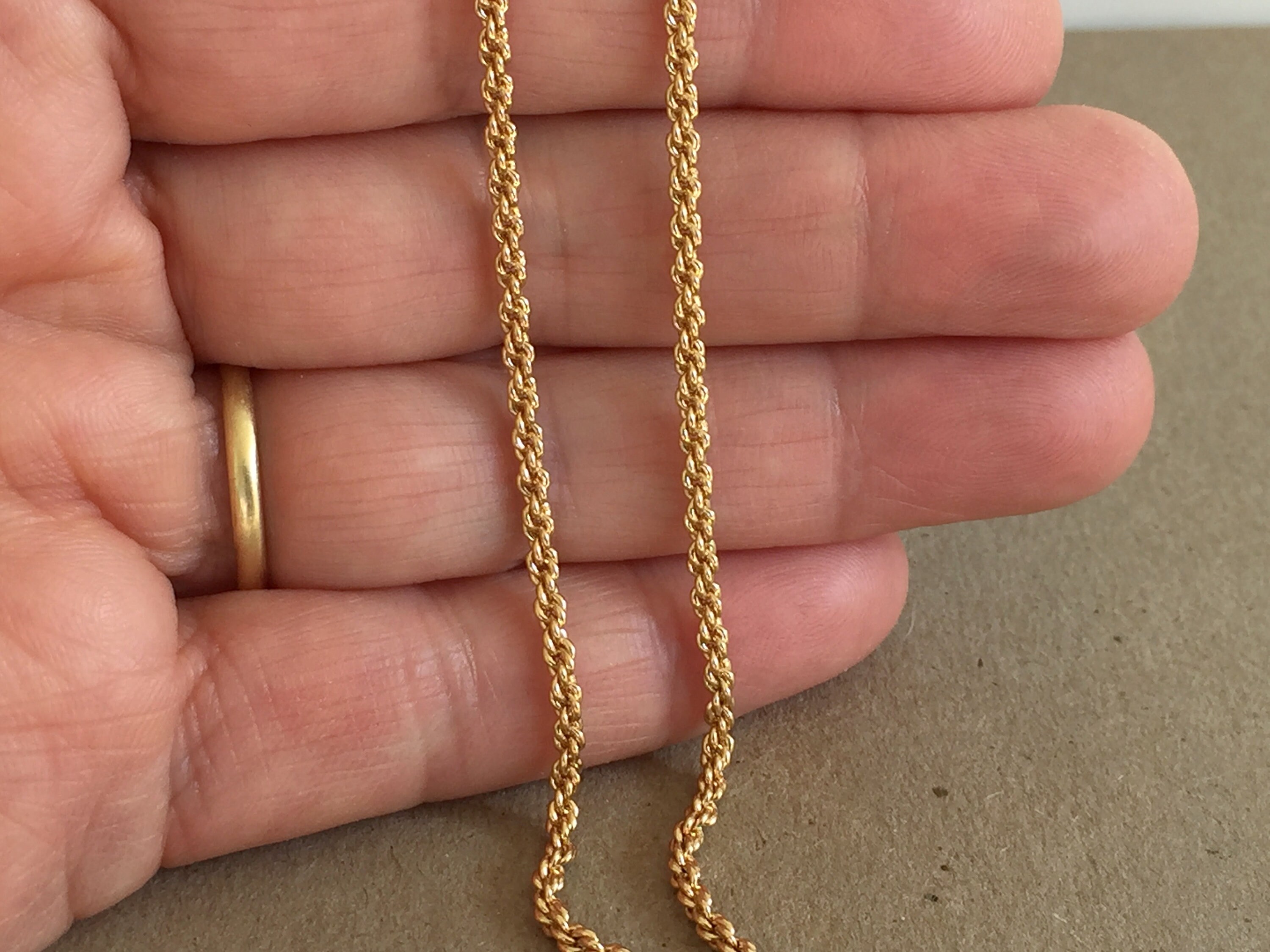 Rope Chain Necklace 26 Gold French Rope Chain - Etsy.de