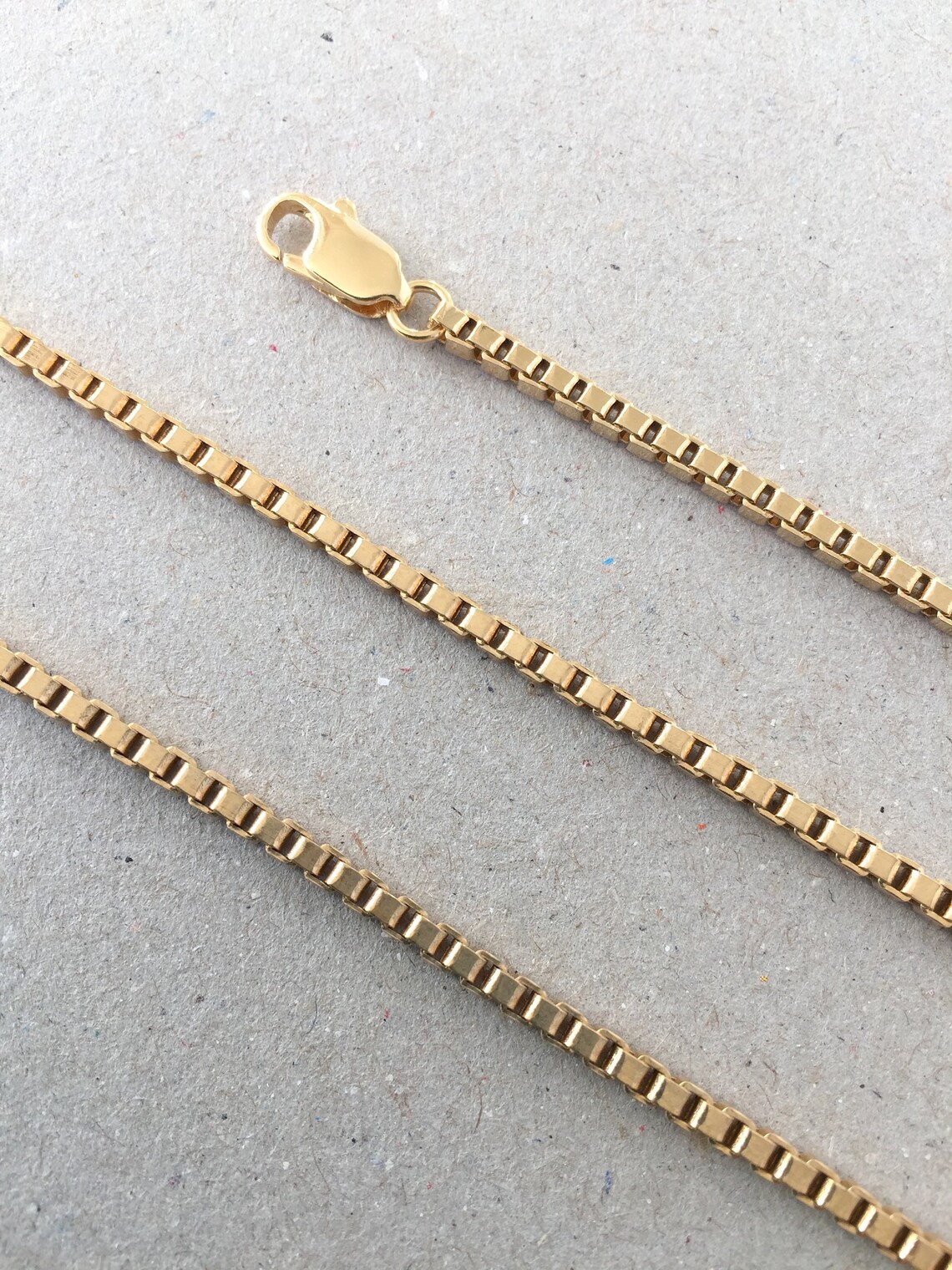 Gold Box Chain Necklace 24 Thick Gold Chain 2.2mm Box - Etsy
