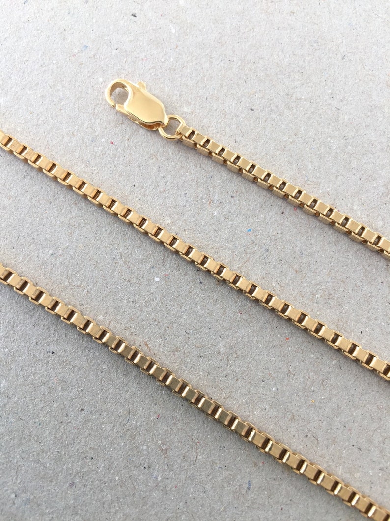 Gold Box Chain Necklace 24 Thick Gold Chain 2.2mm Box - Etsy