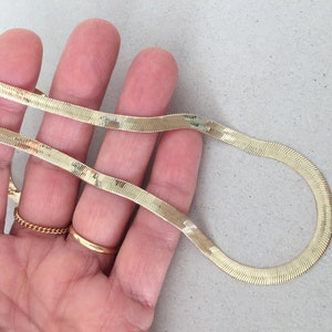 Gold Chain Necklace Thick 4.5mm Herringbone Chain Shiny - Etsy