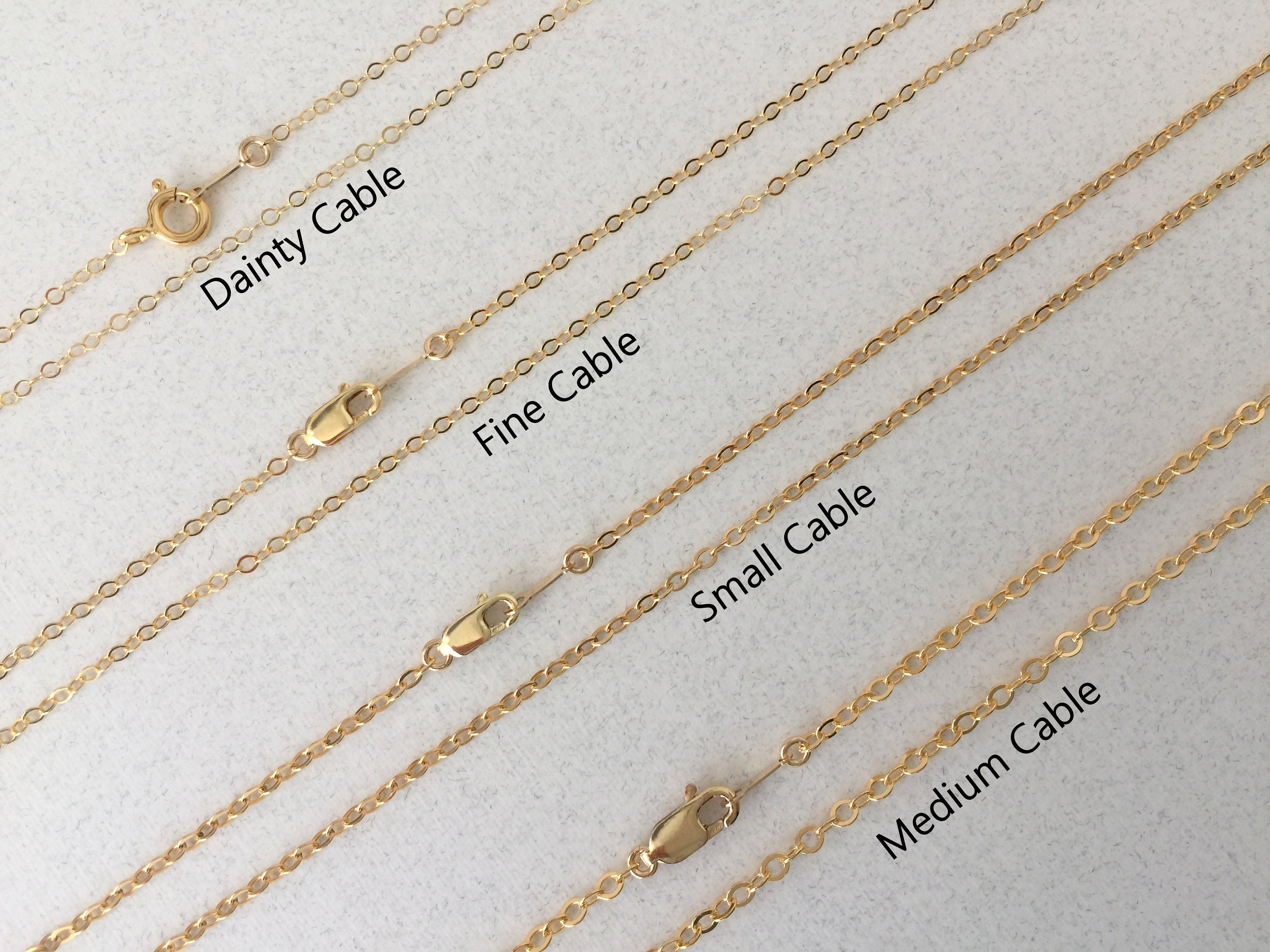 Gold Long Cable Chain Necklace 14k Gold Filled Plain Simple | Etsy