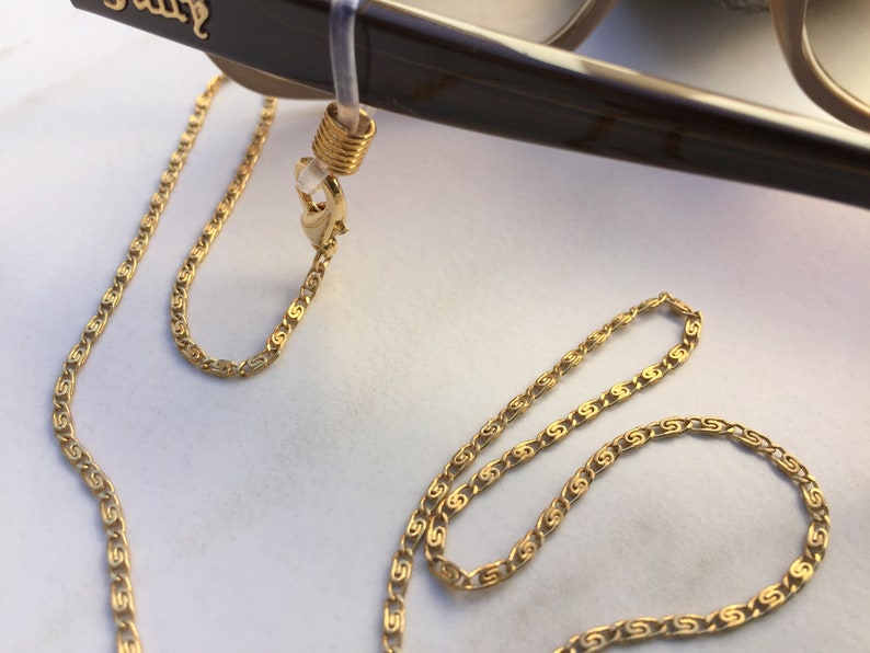 Gold Eyeglass Chain Gold Sunglasses Chain 14k Gold Plated Etsy