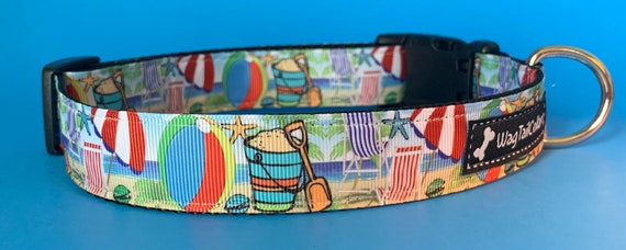 Beach Time Fun Dog Collar | Etsy