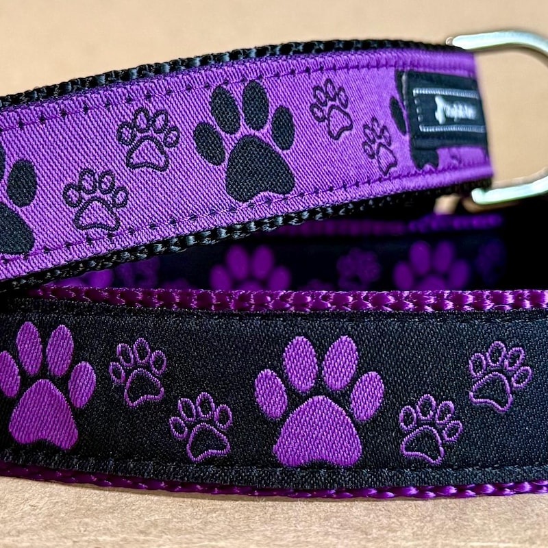 Purple Paw Print Collar - Etsy