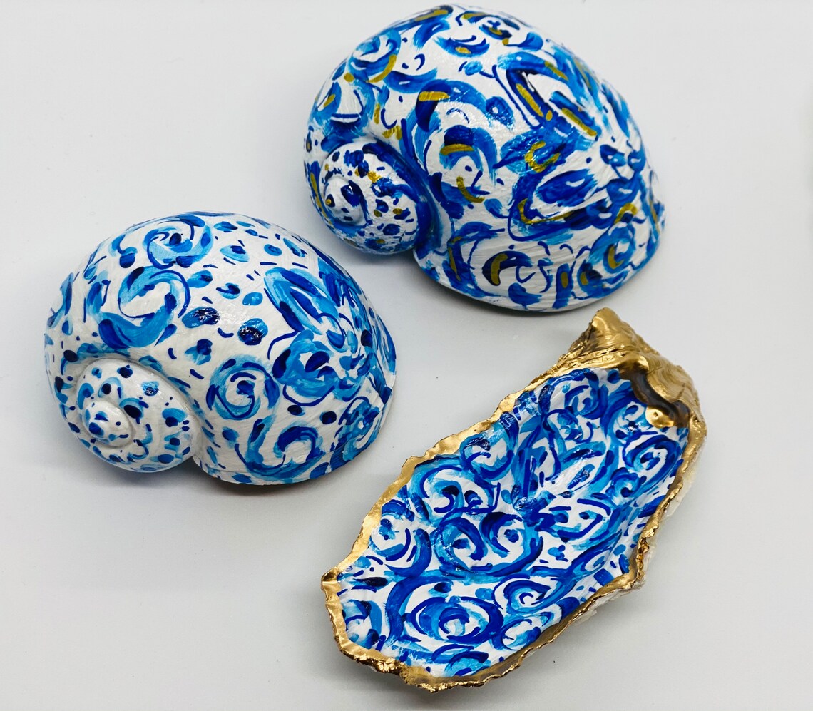 Hand Painted Giant Snail Shell - Etsy