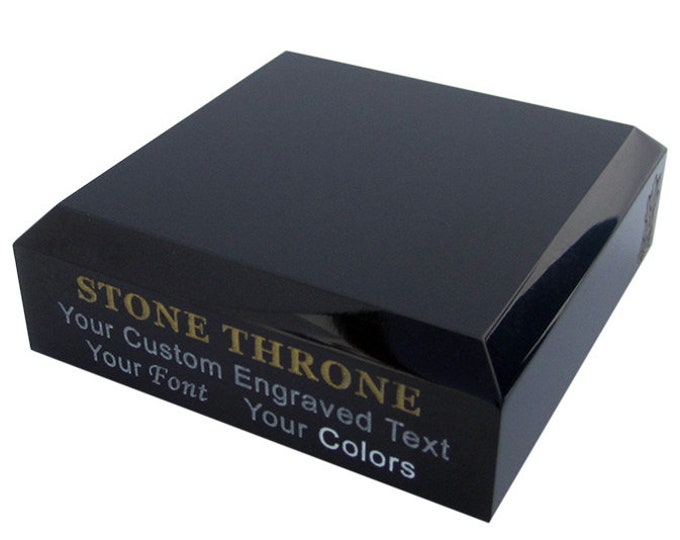 Trophy Base / Plinth, Weighted Square Black Trophy Base, Ideal for ...