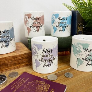 Personalised Adventure Travel Money Box - Fund for Wanderlust Traveller ...