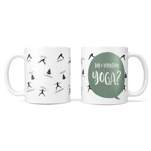 Personalised Yoga Mug With Yoga Salutation Print | Yoga Gift for Yogi ...