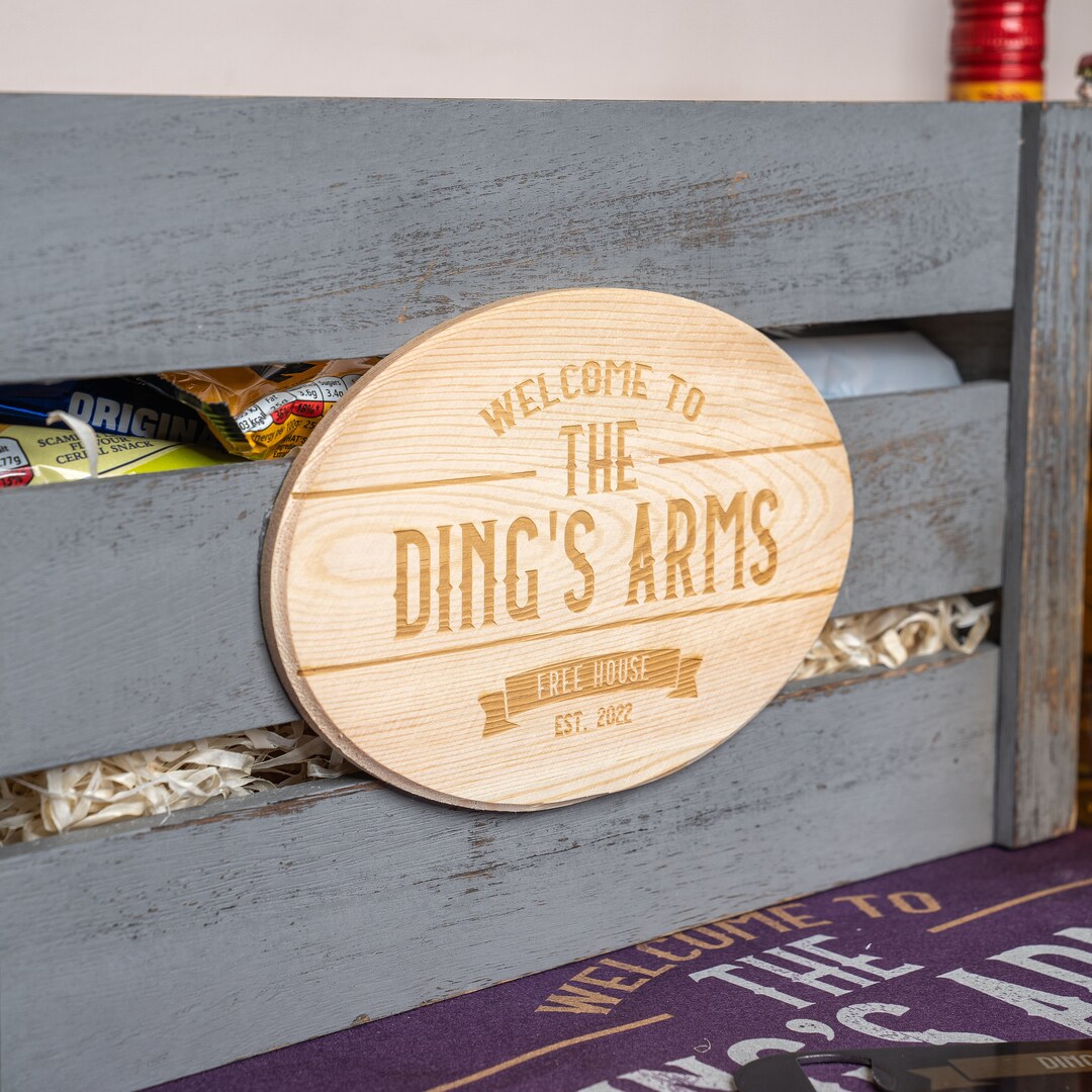 Custom Engraved Rustic Grey Crate With Your Details in Three Sizes - Etsy