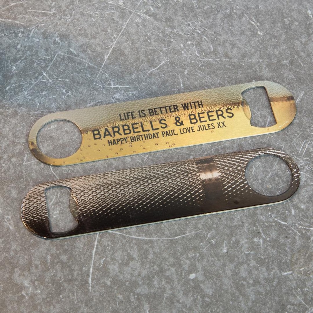 Unique Barbell and Beer Bottle Opener for Men Fun Fitness Gift Idea - Etsy