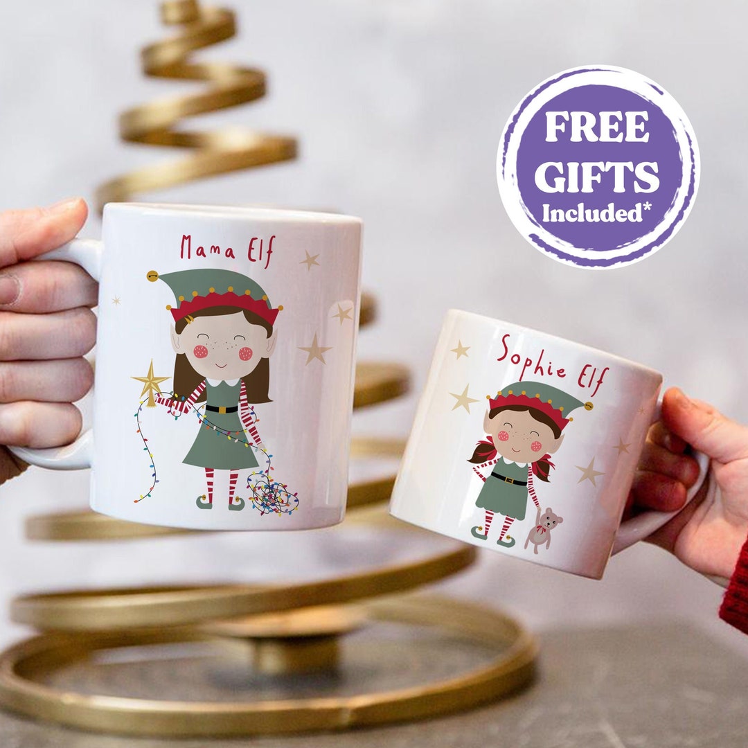 PERSONALISED Elf Family Mug Set Fun Mummy Daddy Grandpa Elf - Etsy UK